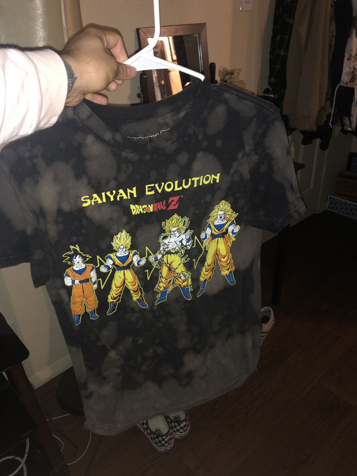 Ripple Junction Dragon Ball Z Goku Saiyan Evolution T Shirt bleach dye ...