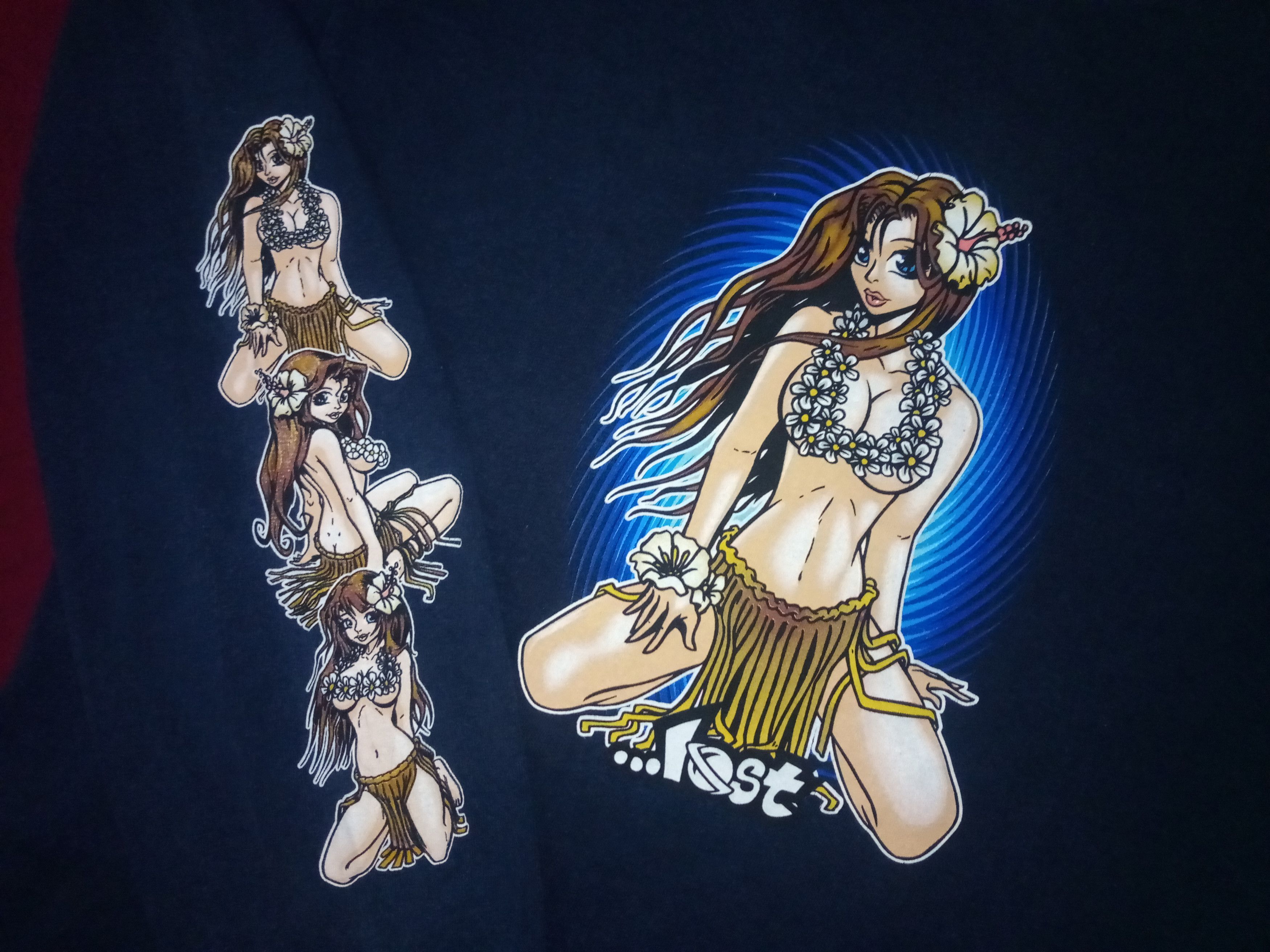 Lost Enterprises × Vintage Vtg Lost Enterprises Hawaii Girls Bikini shirt surf surfing beach ...