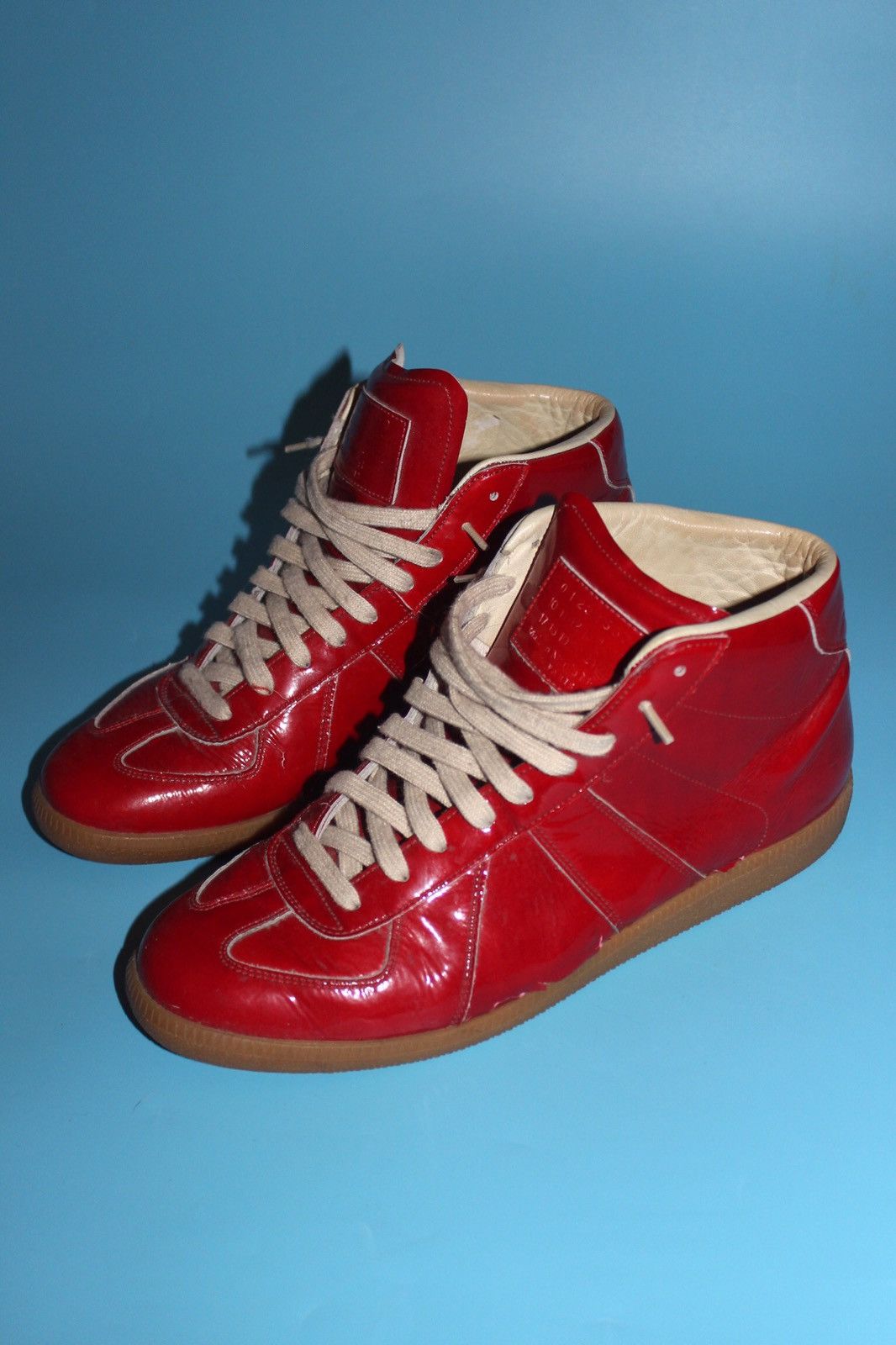 Maison Margiela Maison Margiela Red Hi-Top Sneakers | Grailed