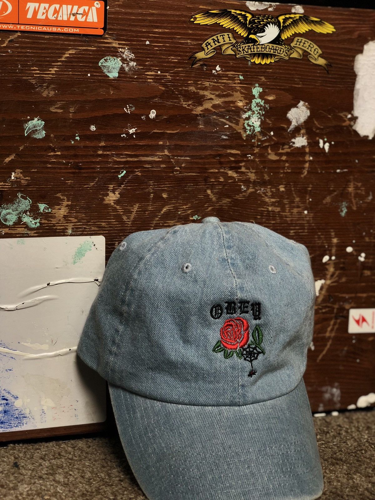 Obey OBEY Denim Rose/Spider Hat | Grailed