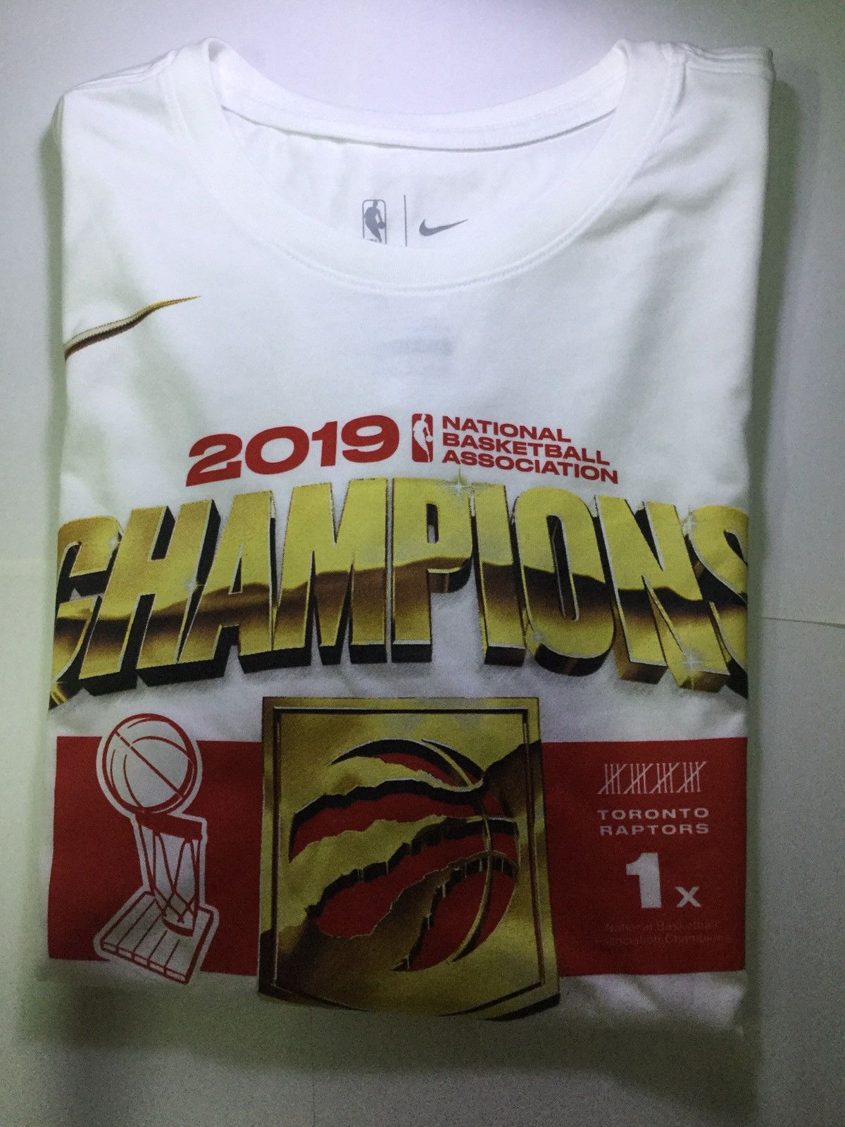 NBA × Nike Toronto Raptors 2019 NBA Finals Champions Locker Room Shirt | Grailed