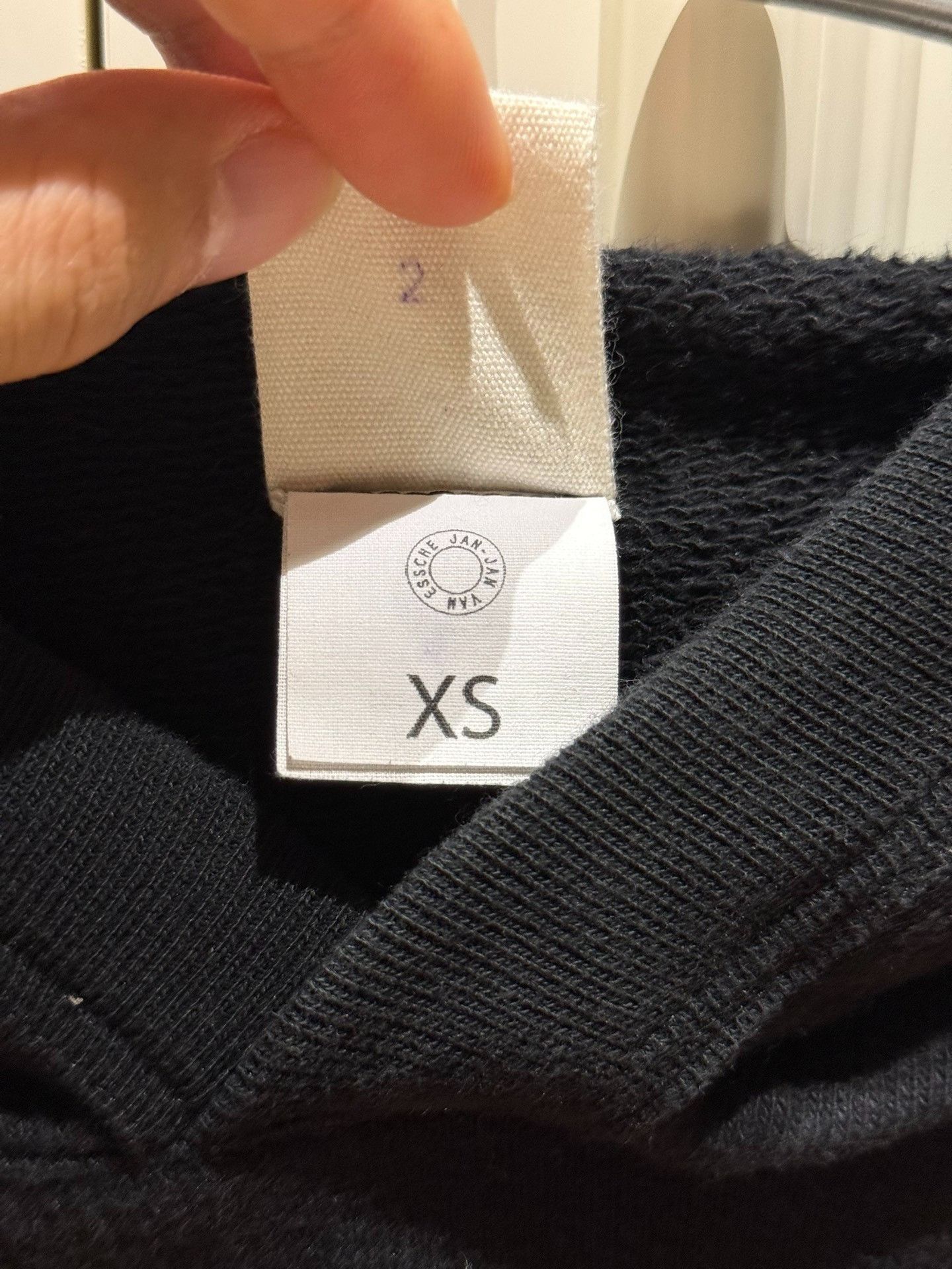 Jan Jan Van Essche Jan-Jan Van Essche Black Hooded Sweatshirt XS | Grailed