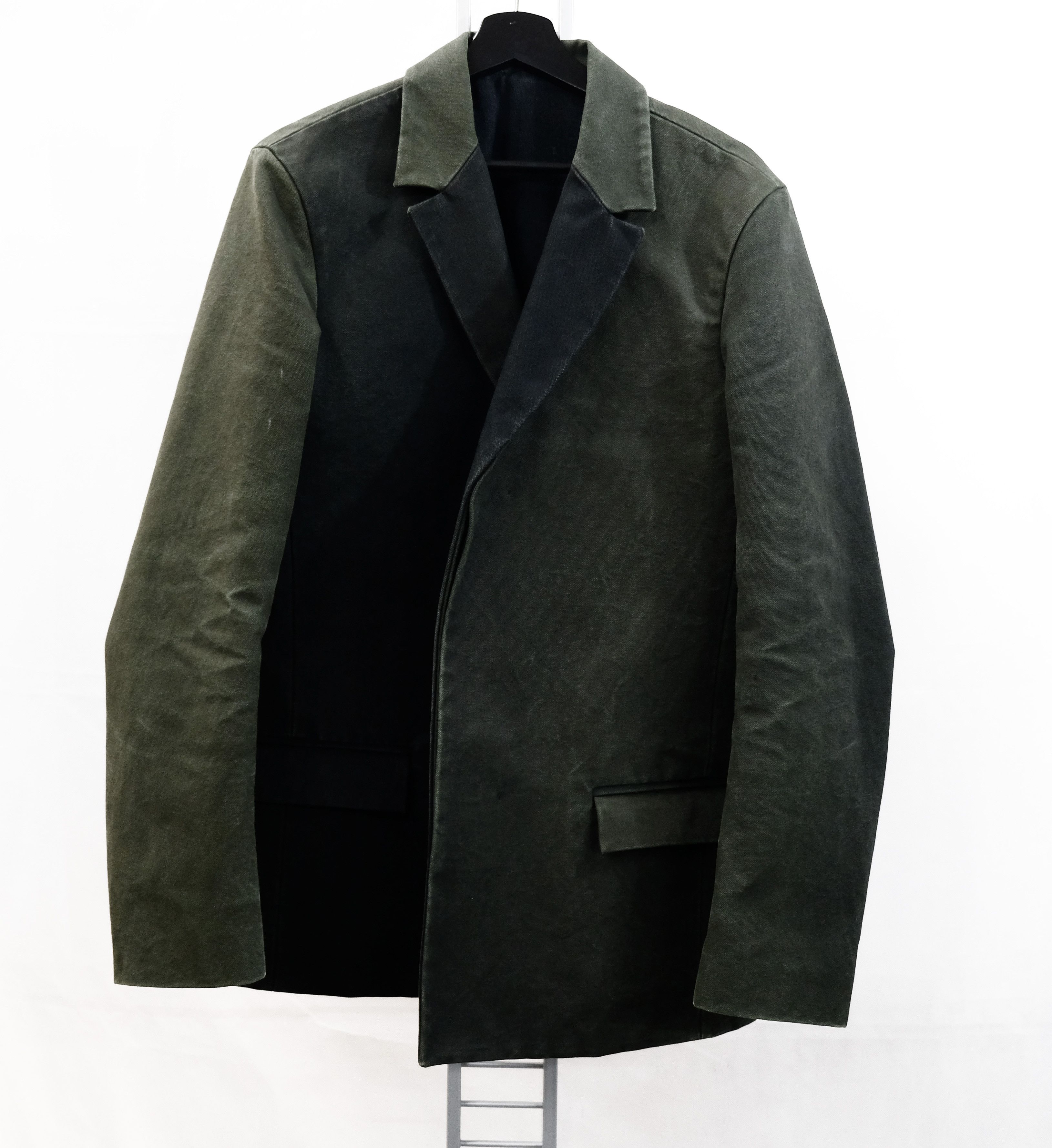 Carpe Diem Lmaltieri Rigid Military Canvas Jacket with Wool Lining ...