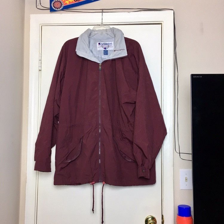 Vintage Vintage 90’s Champion Windbreaker Rain Coat Hoodie | Grailed