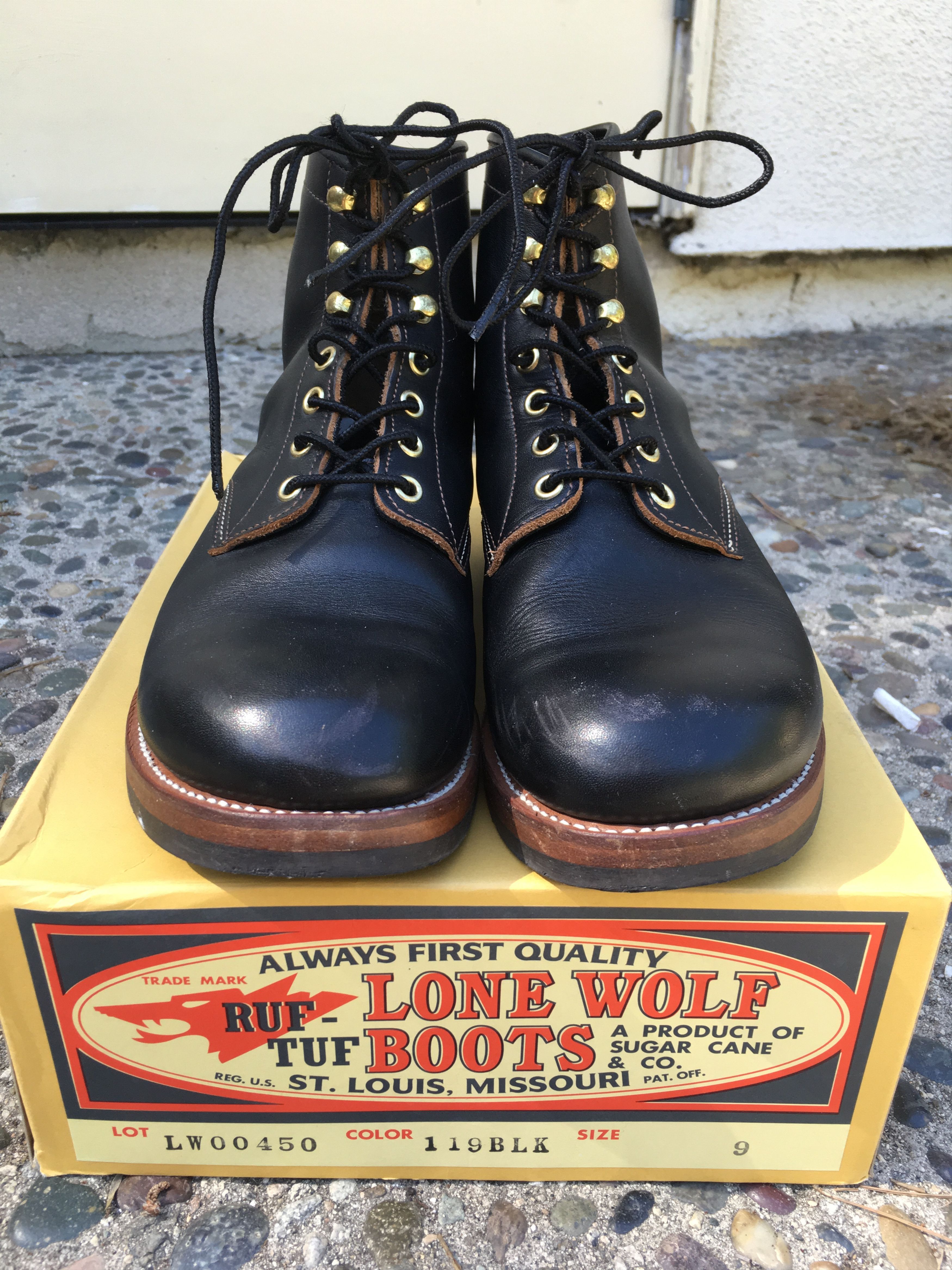 Sugar Cane Lone Wolf Mechanic Boot Black 9 | Grailed