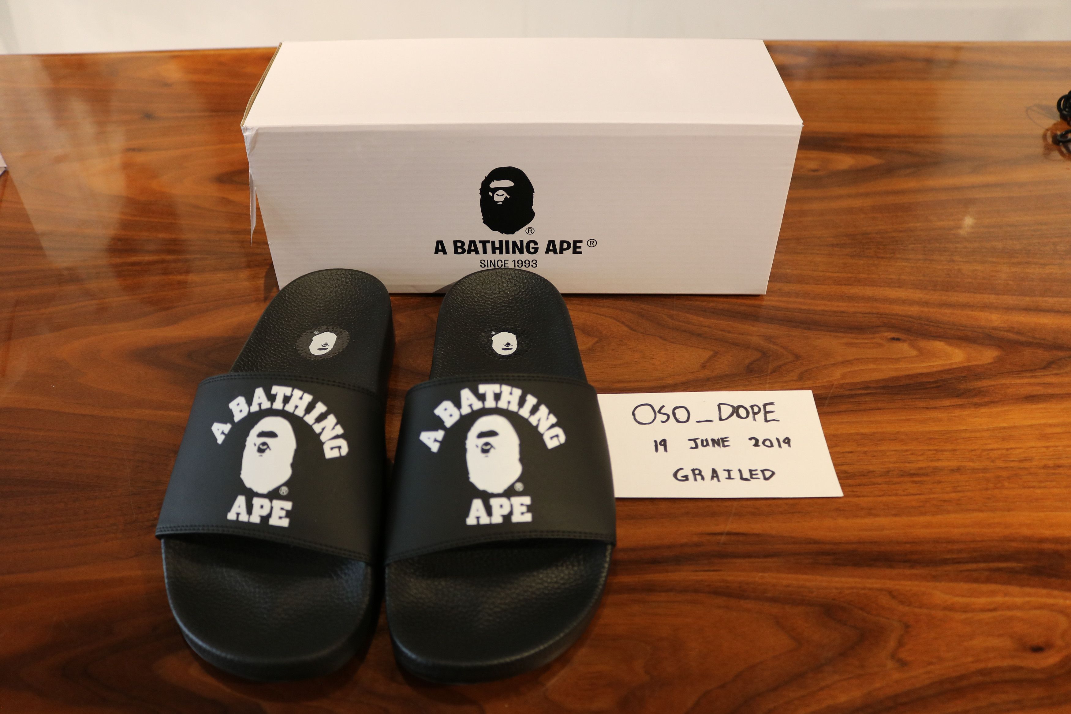 Bape Bape College Slide Sandals | Grailed