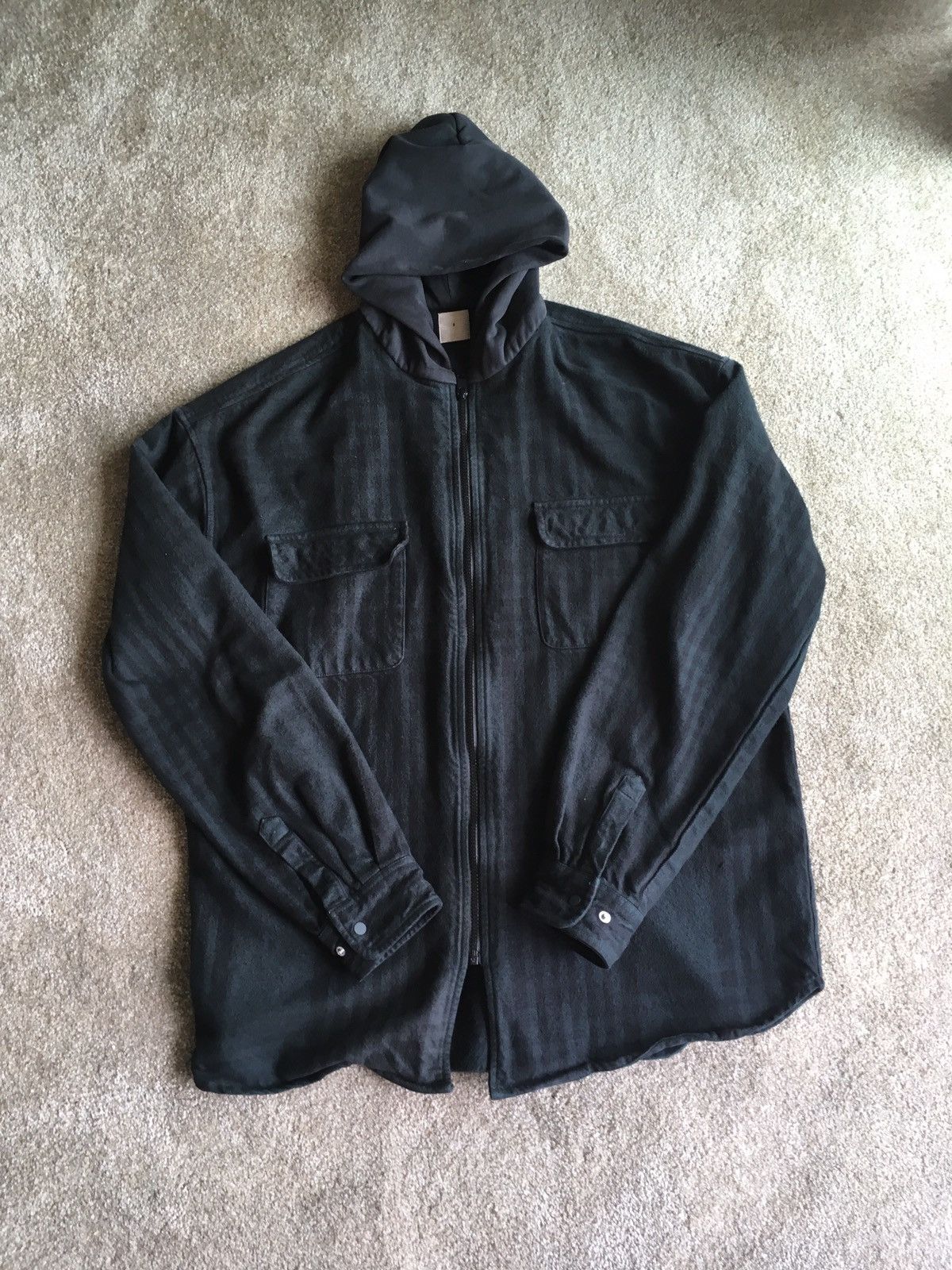Kanye West Yeezy Season 5 Hooded Flannel Shirt | Grailed