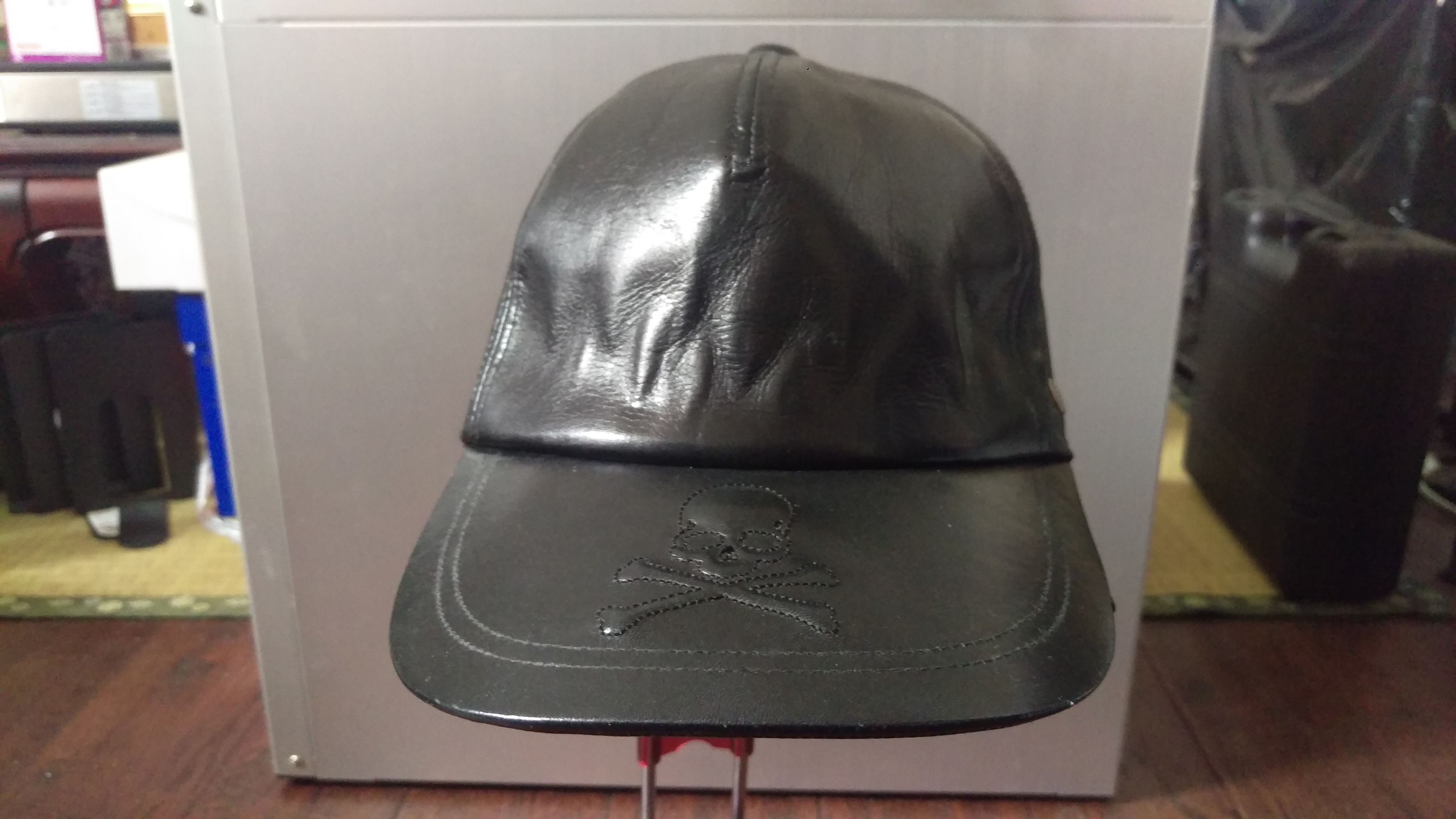 Mastermind Japan Mastermind black leather cap | Grailed