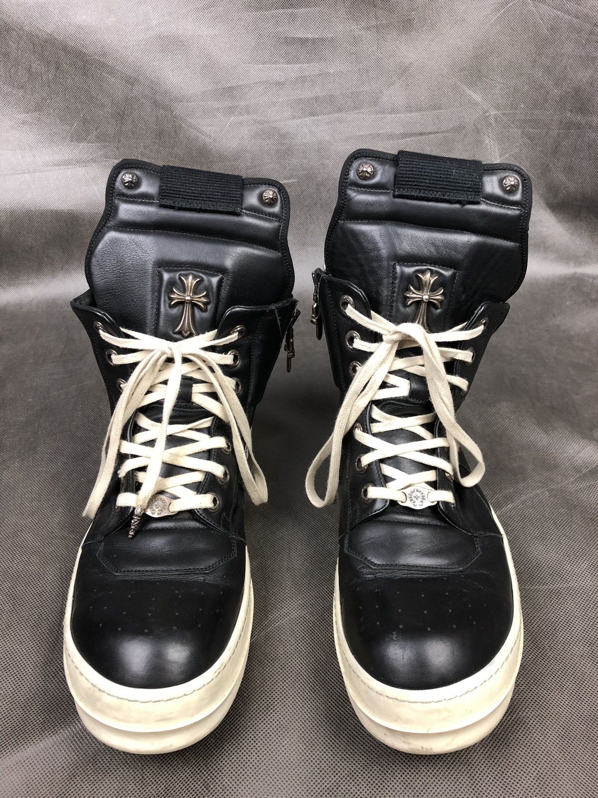 Chrome Hearts × Rick Owens x Chrome Hearts Collab Geobaskets | Grailed