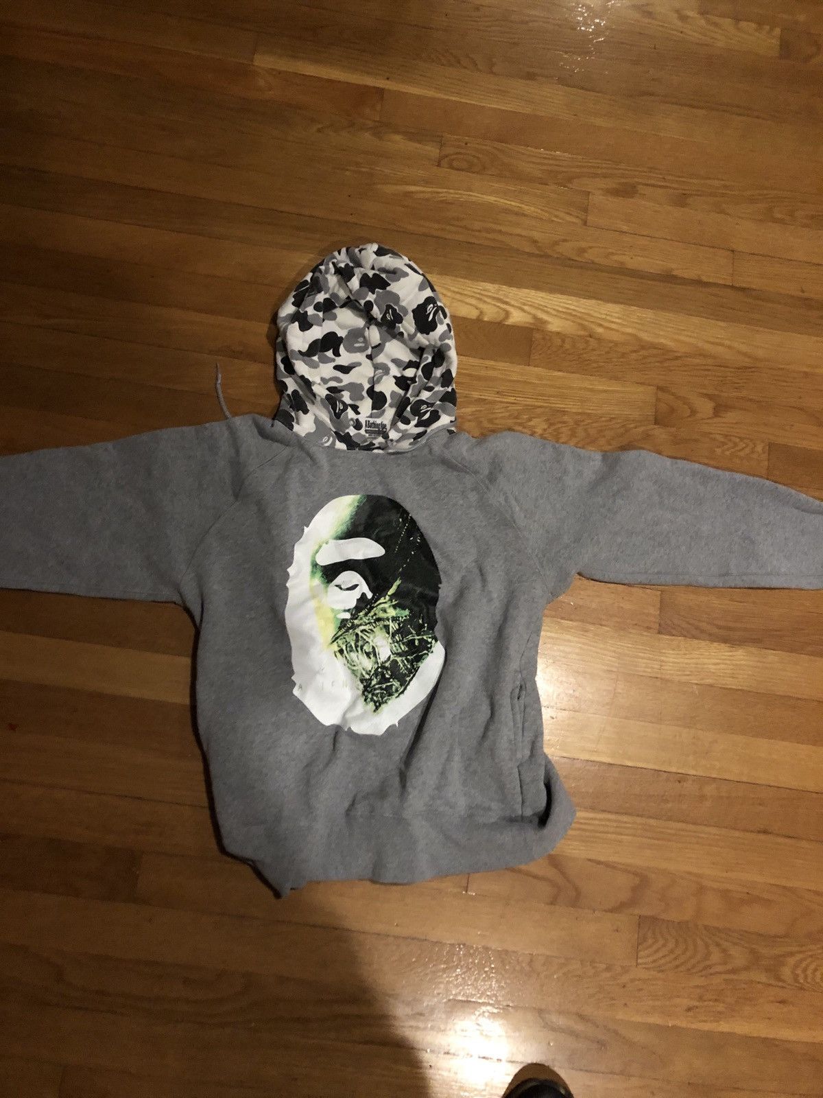 Bape A Bathing Ape x Alien Glow In The Dark Hoodie | Grailed