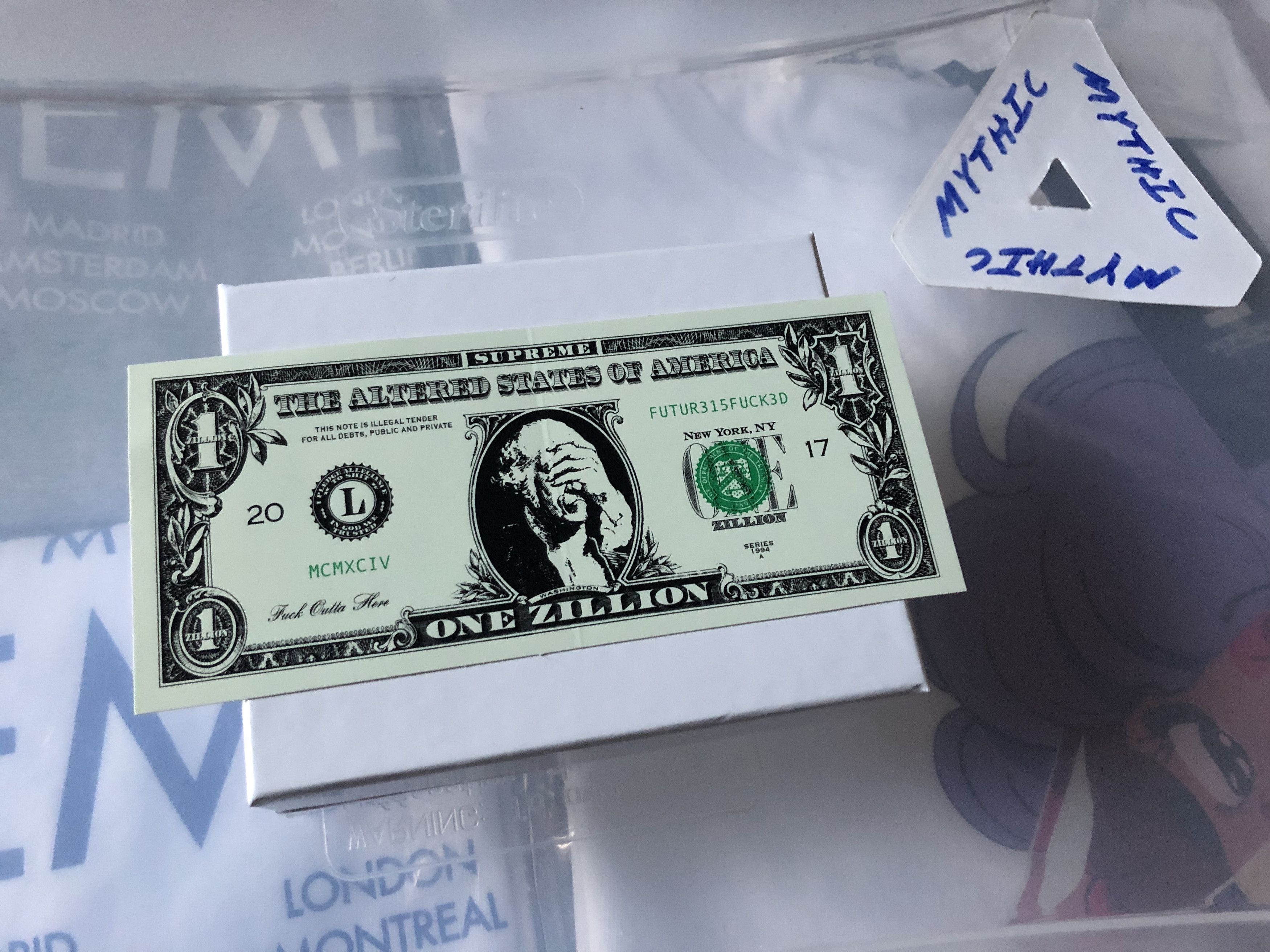 Supreme Zillion Dollar Sticker | Grailed