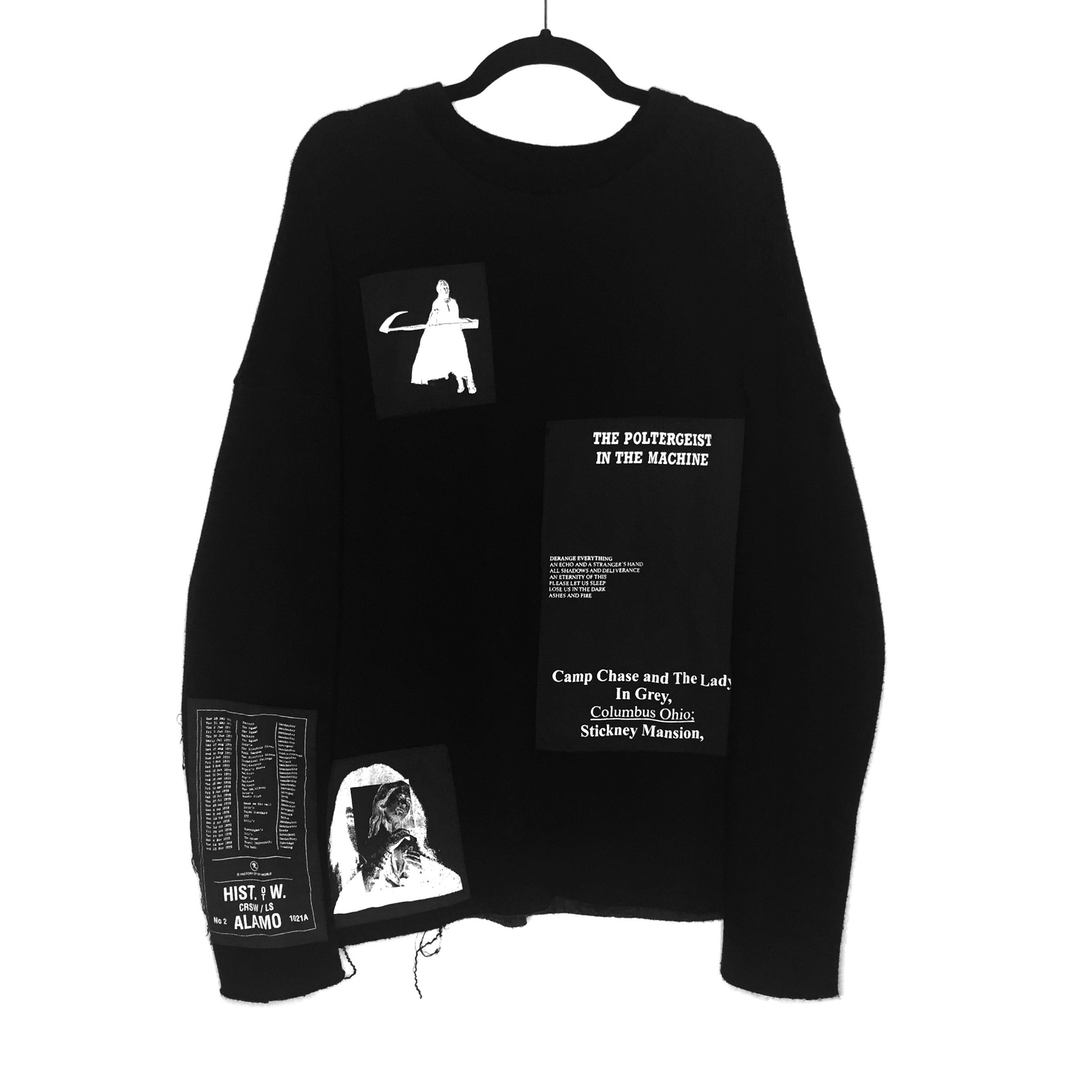 Raf Simons *OFFER ME* AW05 "Poltergeist" Wool Patch Sweater | Grailed