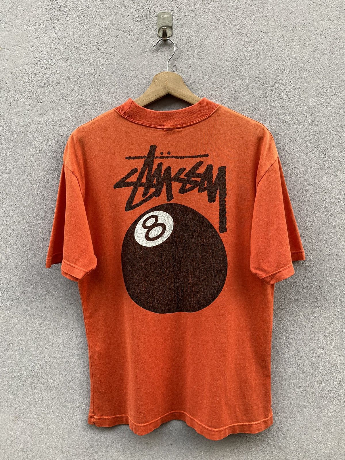 Stussy 💥MEGA RARE💥 OG 1980s Archived Stussy x 8-Ball Orange Tee | Grailed