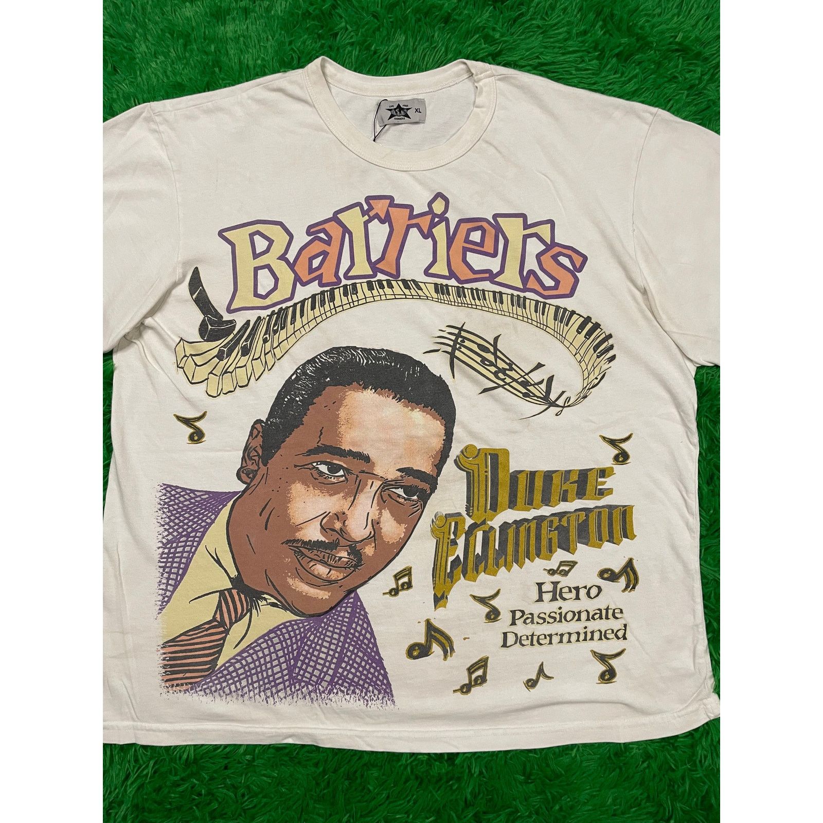 Barriers Barriers Tee White Duke Ellington XL Used | Grailed