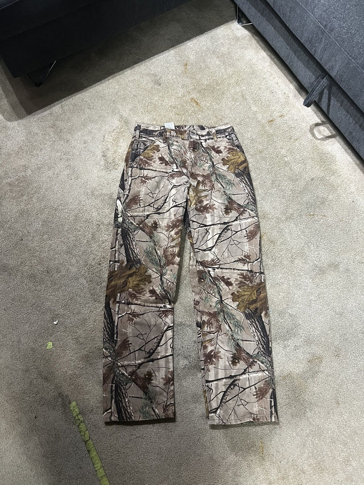 Vintage Crazy Carhartt Pine Realtree Camo Carpenter Pants 32x32 | Grailed
