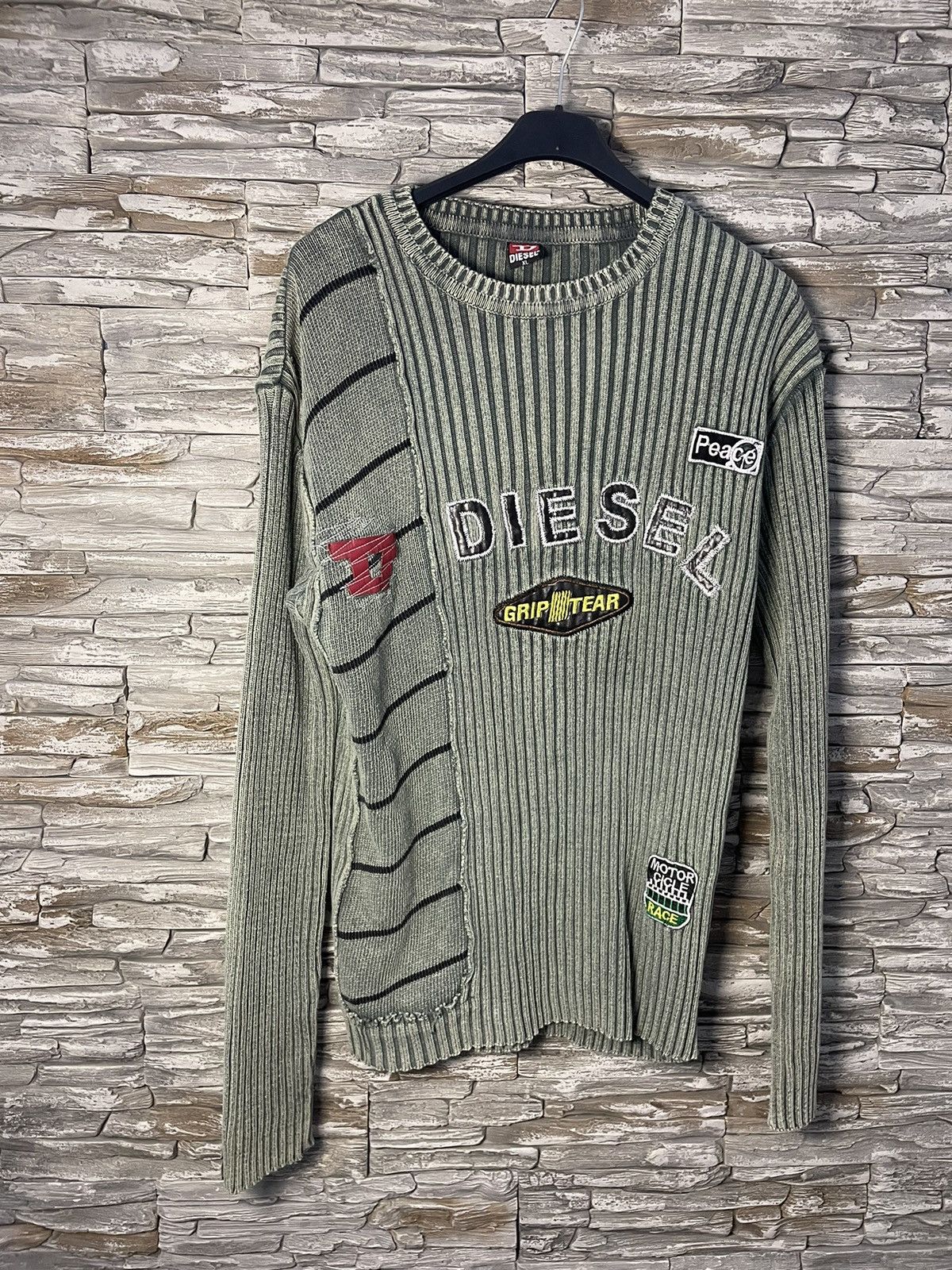 Diesel Vintage Diesel Ribbed Knit Pull rare yk2 | Grailed