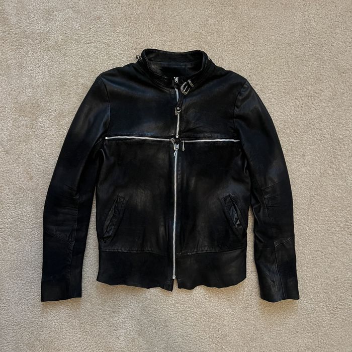 14th Addiction 14th Addiction Crosszip Jacket Blistered Leather Version ...