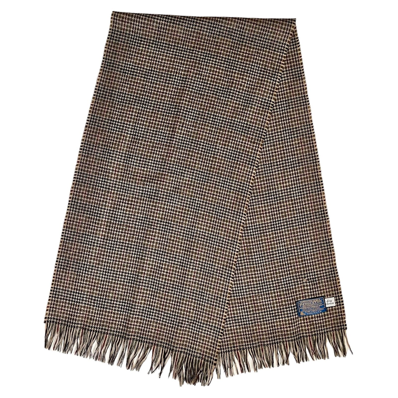 Vintage Vintage Pendleton Virgin Wool Plaid Fringe Muffler Scarf | Grailed