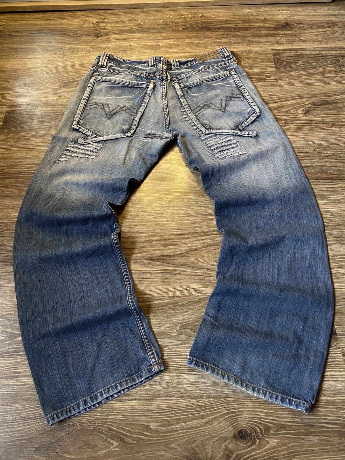 Hysteric Glamour GRAZY Japanese Distressed Fishbone Vintage Y2K Baggy ...