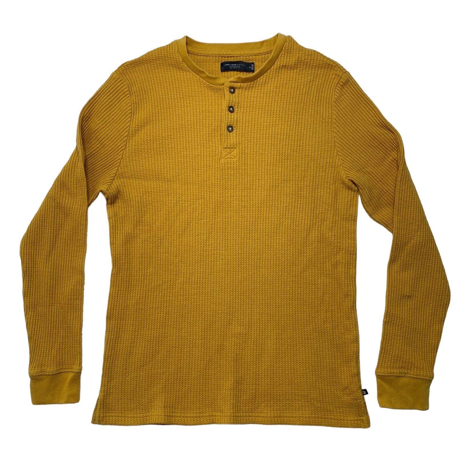 Junk Food JUNK FOOD CLOTHING Goldenrod Rider Thermal Henley XL | Grailed