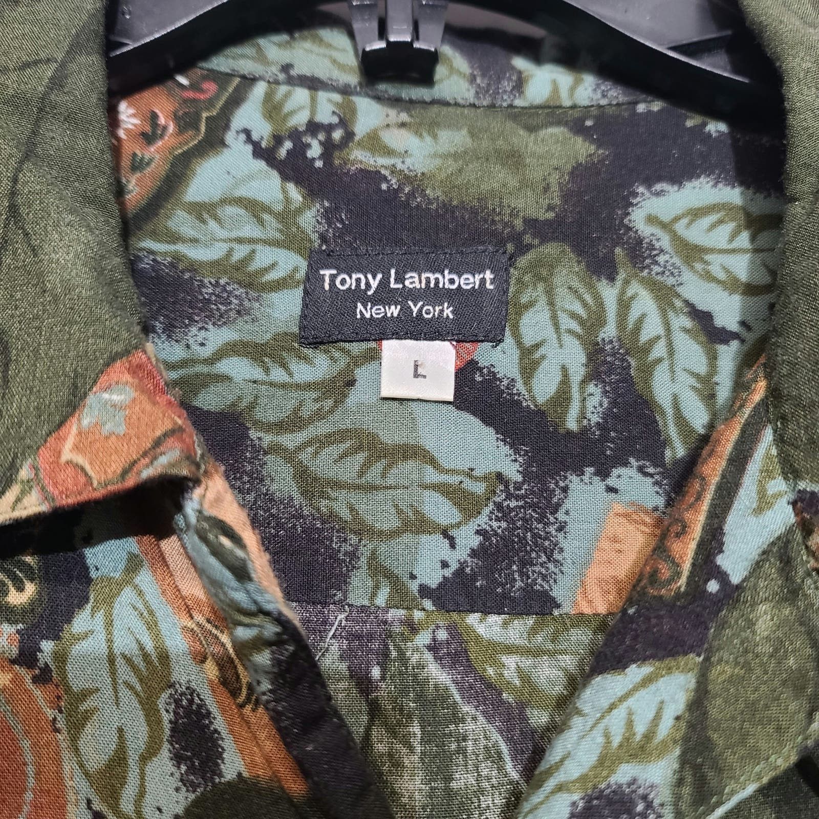 Vintage Tony Lambert Vintage Hawaiian Tobacco Cigar Print Shirt | Grailed