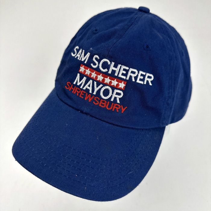 Vintage Sam Scherer Mayor Shrewsbury Ball Cap Hat Adjustable Baseball ...