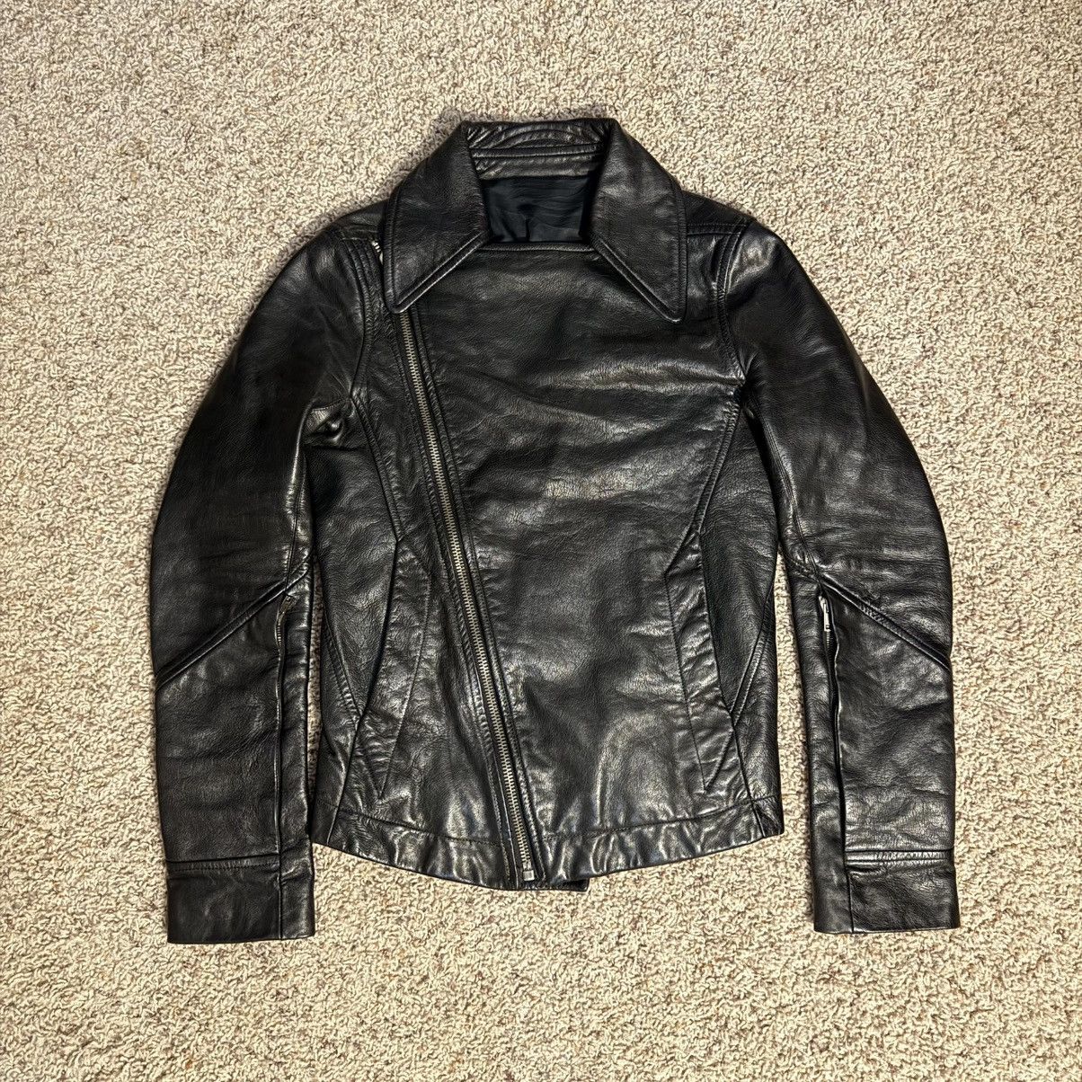 Rick Owens Rick Owen Crust FW09 Berger Asymmetrical Leather Jacket ...