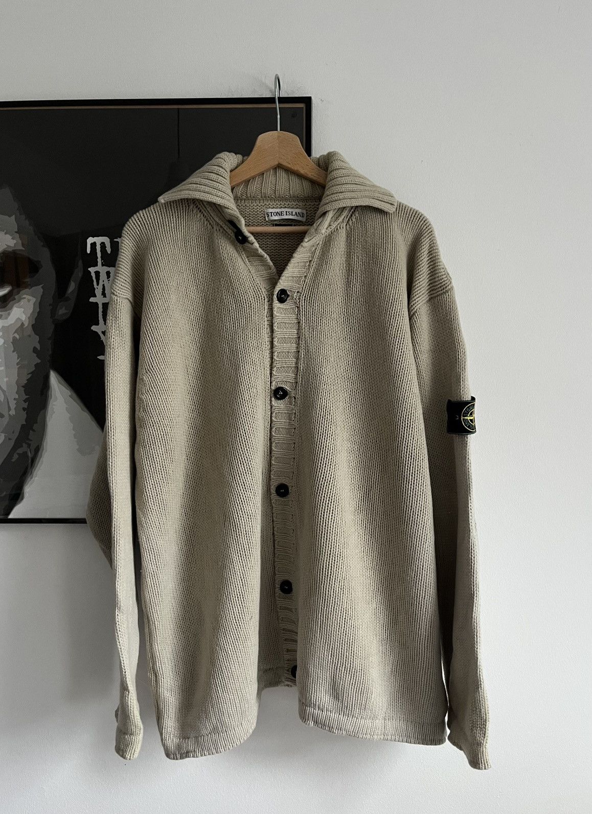 Massimo Osti × Stone Island × Vintage 1998 Stone Island Cotton sweater green badge | Grailed