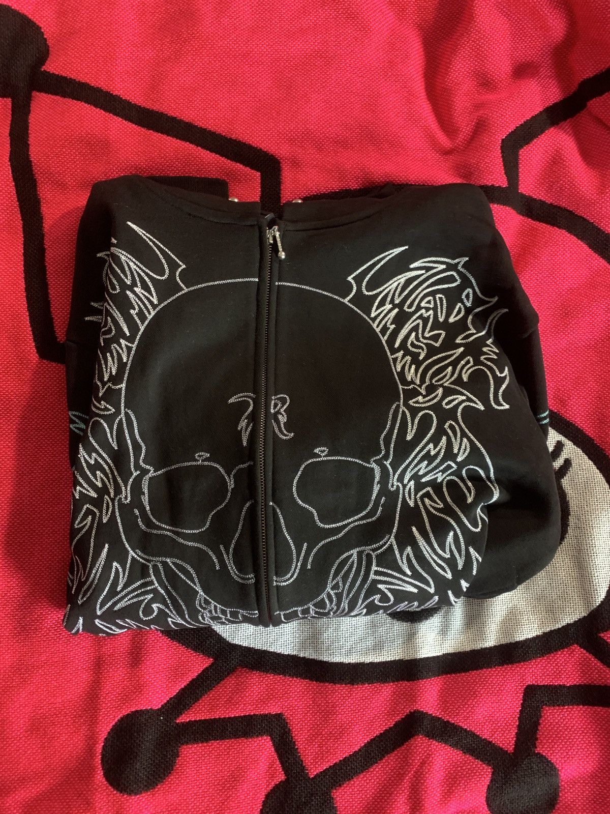 Revenge Zip Up Skull Hoodie (Rare Drop) | Grailed