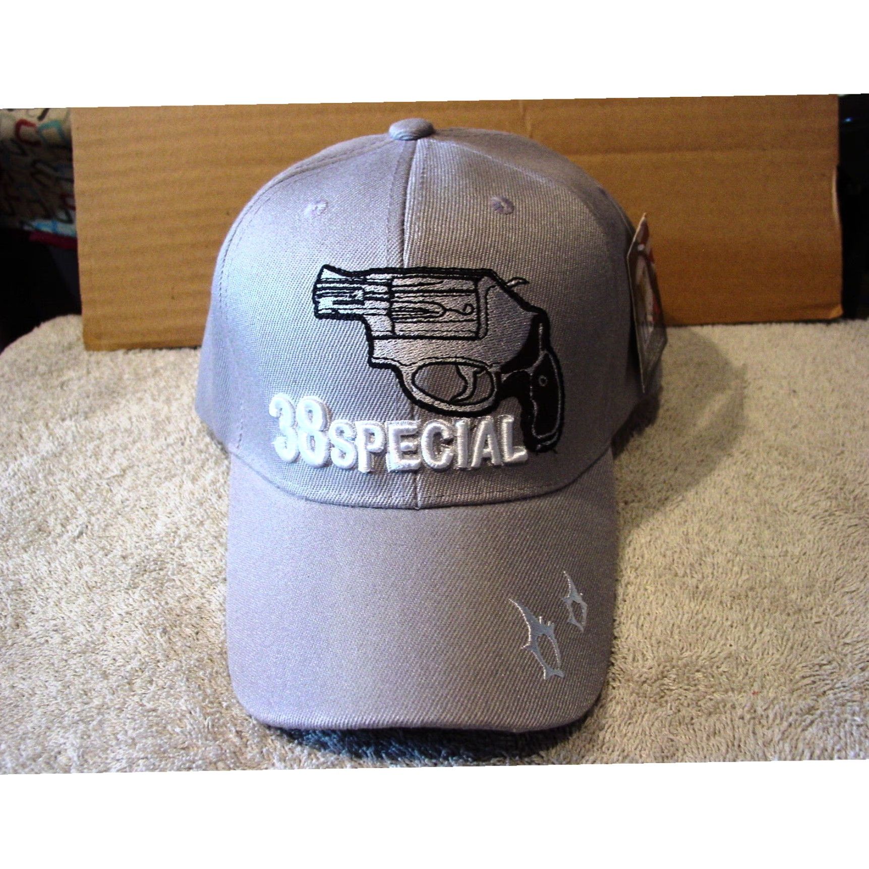 Pistola Light Grey Baseball Cap Featuring 38 Special Pistol Gun ...