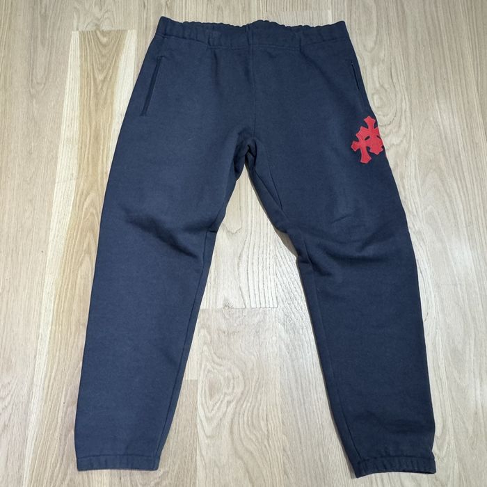 Chrome Hearts Chrome Hearts Navy Triple Cross Sweatpants | Grailed