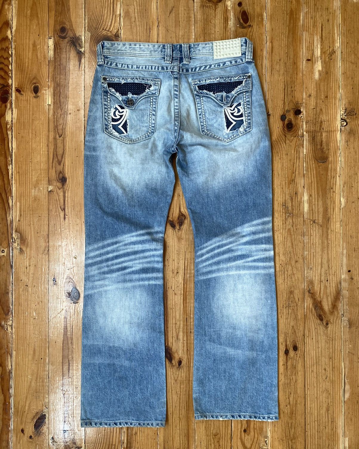 Affliction × Japanese Brand Affliction Very Rare Fade Baggy Y2K Avant ...