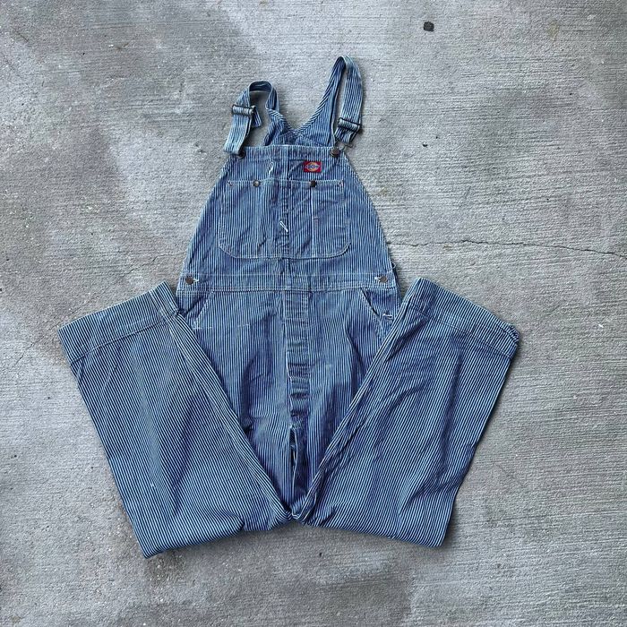 Vintage Vintage dickies striped work wear bib overalls | Grailed