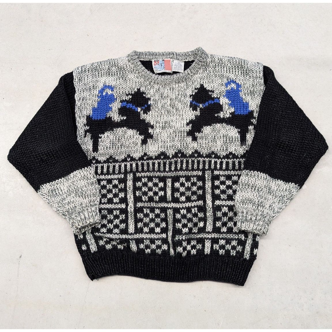Point Zero × Streetwear × Vintage Vintage Point Zero Horse Rider knit ...
