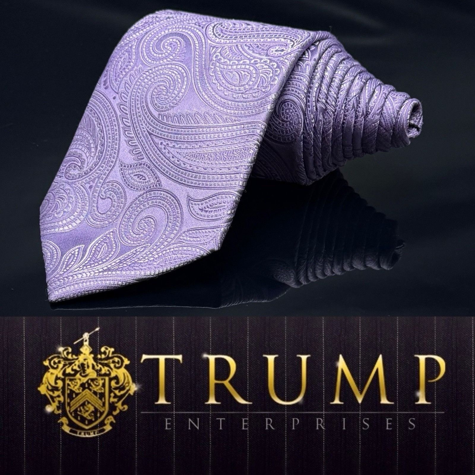 Donald Trump Donald J Trump Signature Collection Purple Paisley 58" Tie ...