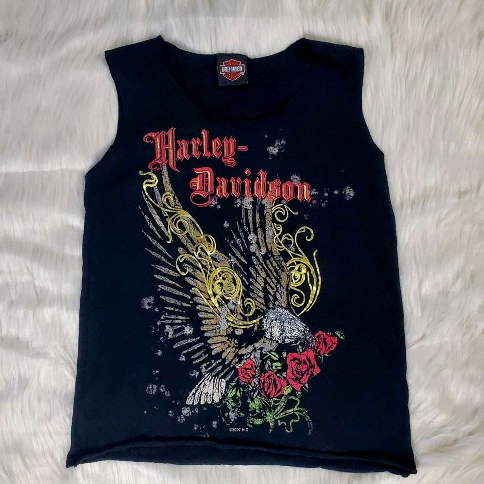 Harley Davison Vintage 90s Harley Davidson Biker Motorcycle Cutoff | Grailed