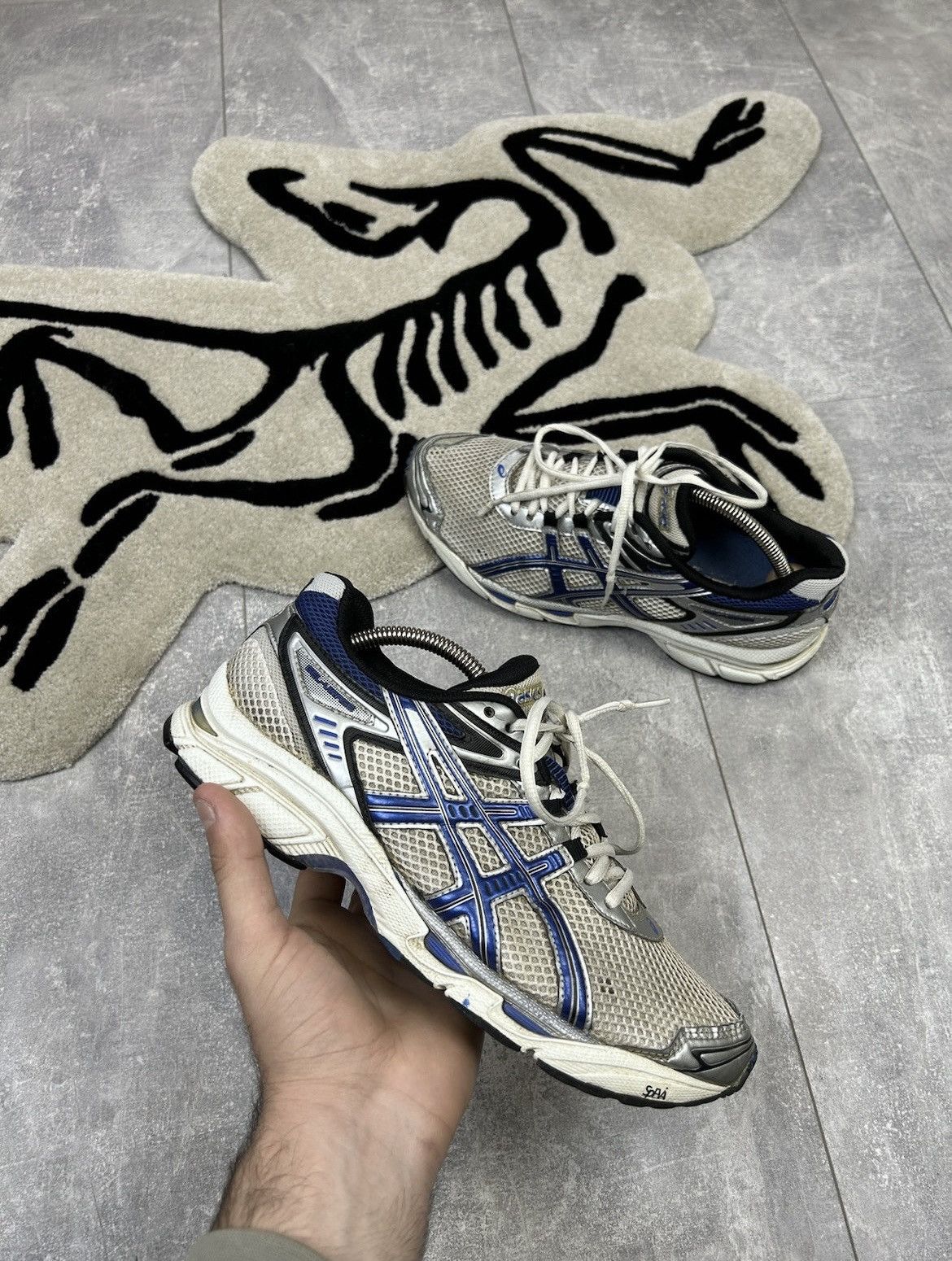 Asics Asics Gel Y2K Silver & Blue | Grailed