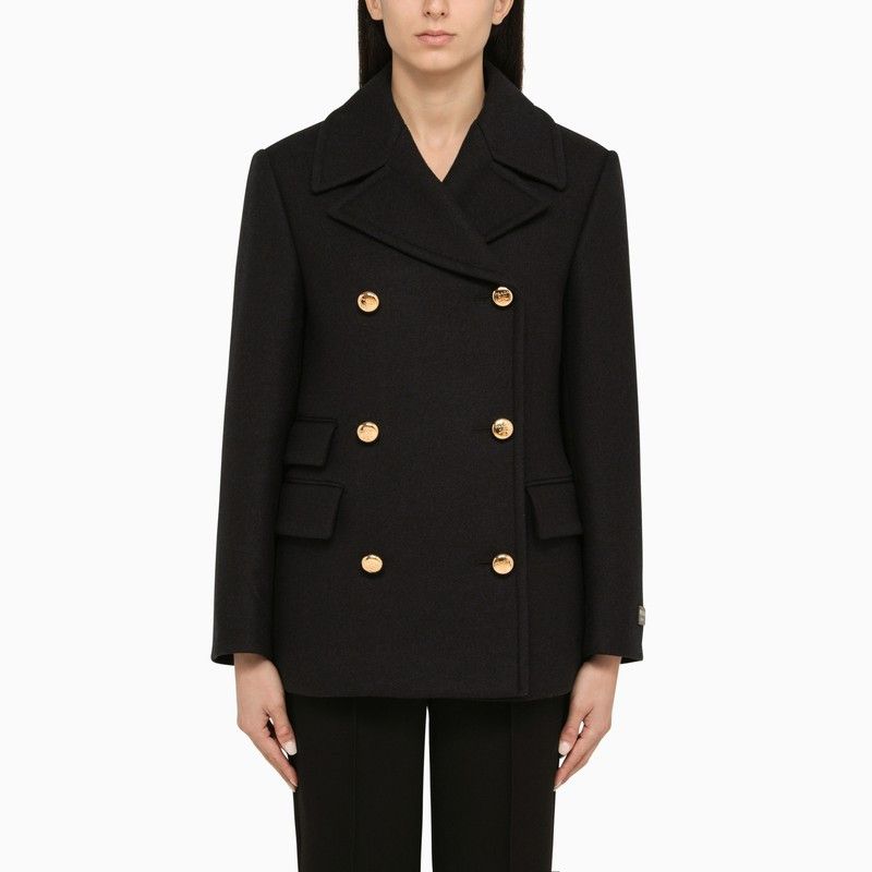 Prada Prada Blue Wool Caban Coat | Grailed