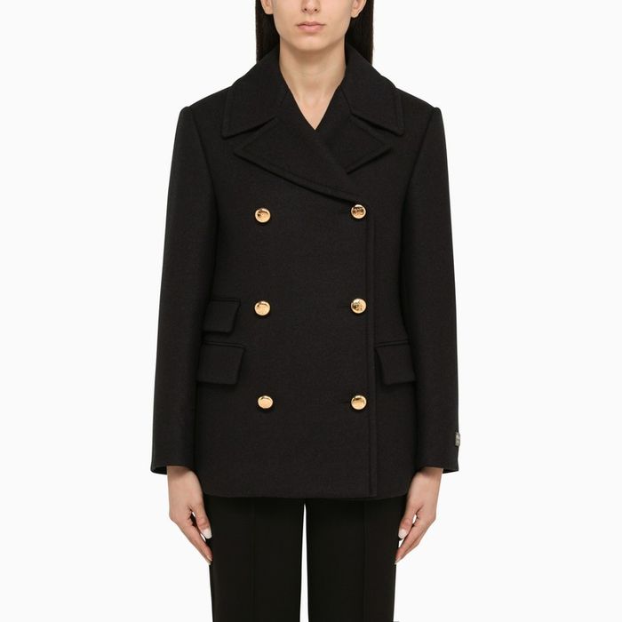 Prada Prada Blue Wool Caban Coat | Grailed