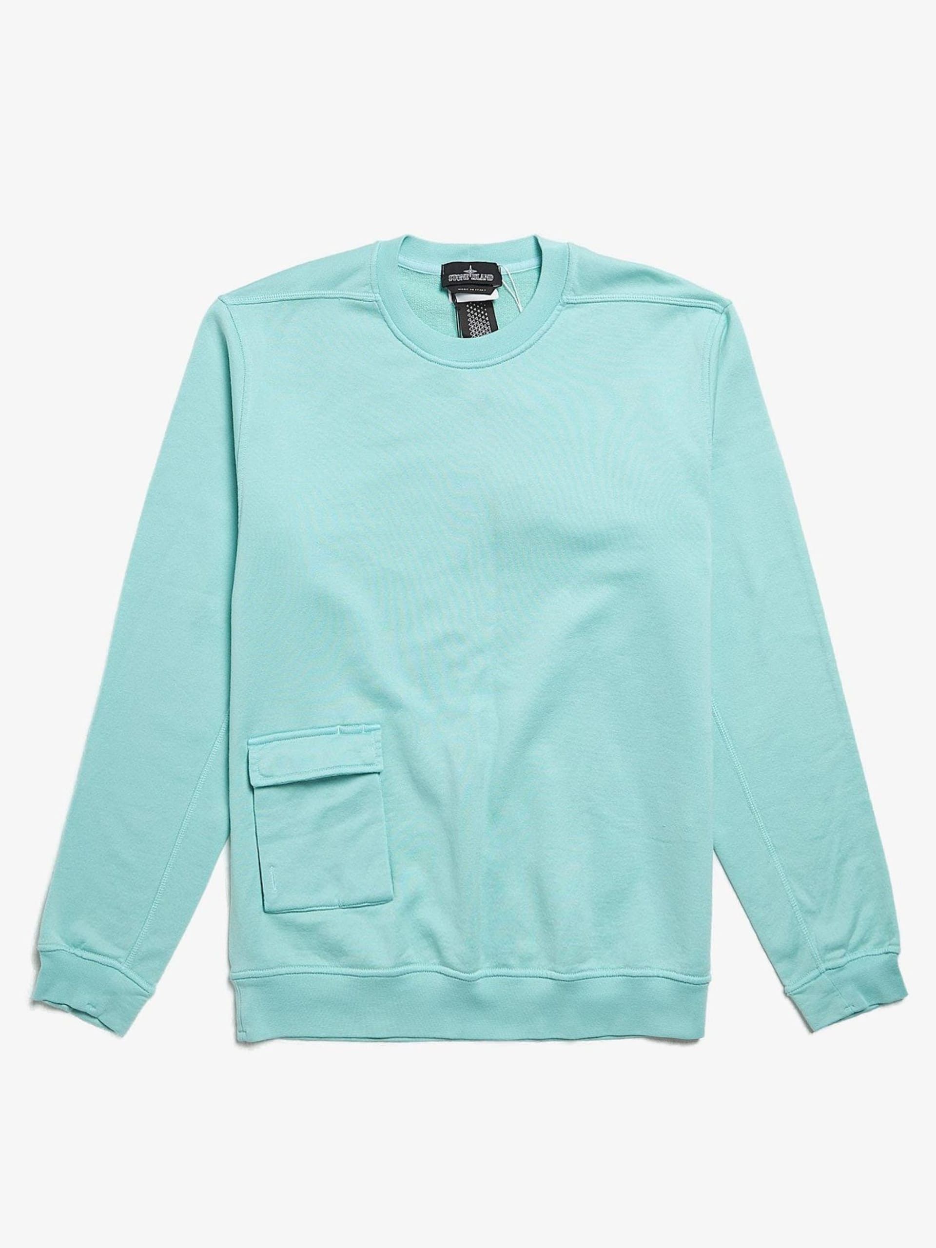 Stone Island Shadow Project Cyan Pocket Detailed Cotton Sweatshirt ...
