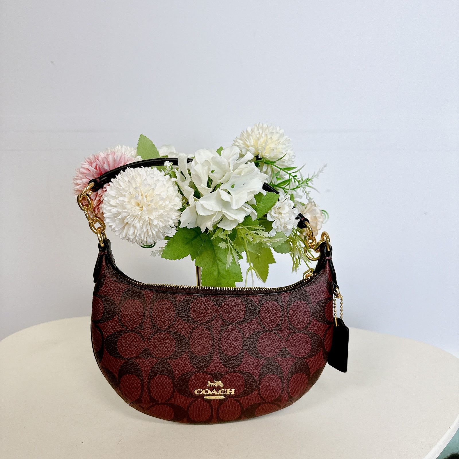 Coach Coach CM273 Mini Payton In Signature Canvas IN OXBLOOD MULTI ...