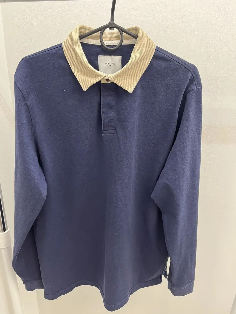 Designer × Luxury × Percival Percival Long Sleeve Colar Neck Cotton ...
