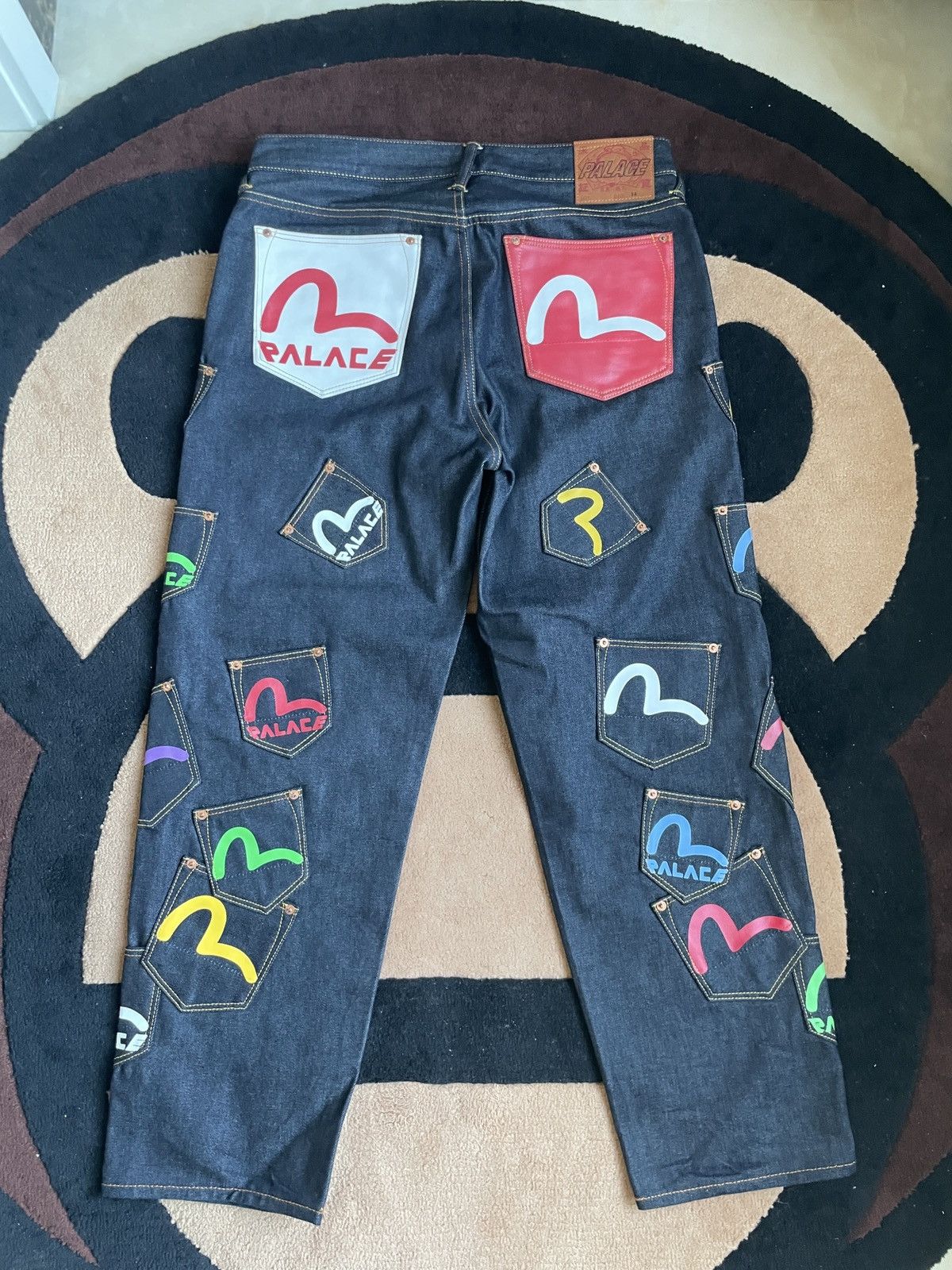 Evisu × Palace EVISU x PALACE multi-pocket jeans limited edition | Grailed
