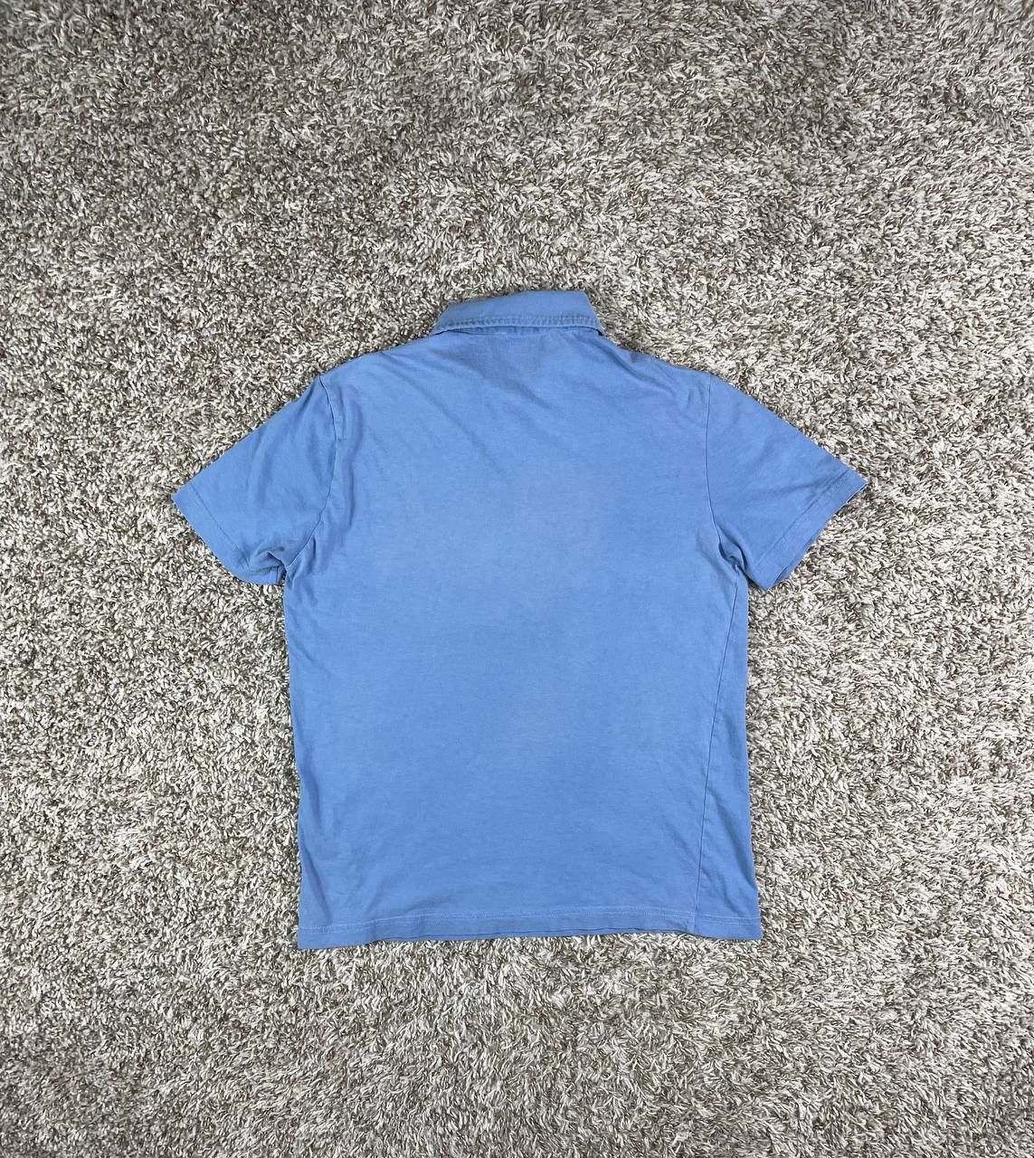 Prada Prada Embroidered Crest Logo Blue Polo Shirt | Grailed