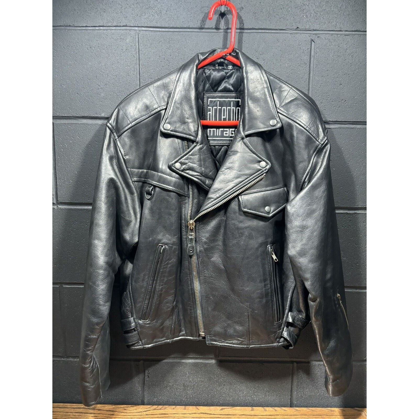 Mirage Vintage Artecho By Mirage Leather Motorcycle Jacket Men’s Lg ...