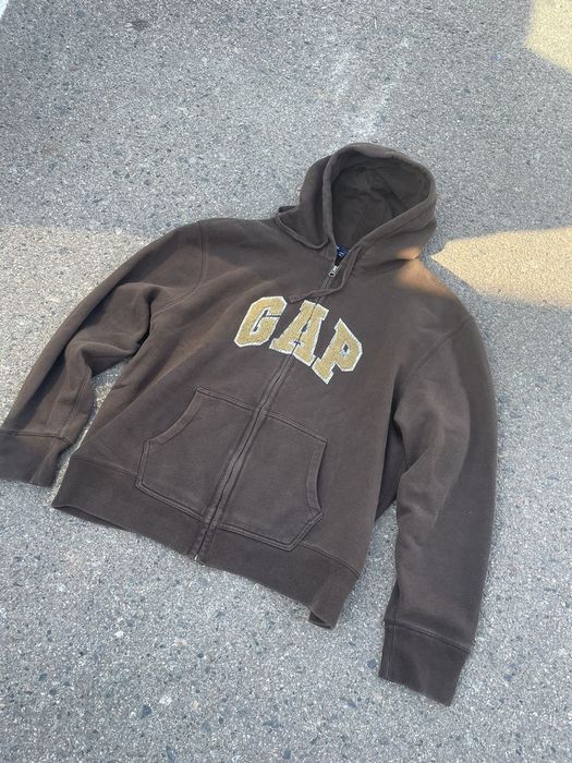 Vintage Vintage Brown Gap Zip Hoodie ️‍🔥Travis Scott | Kanye West | Grailed