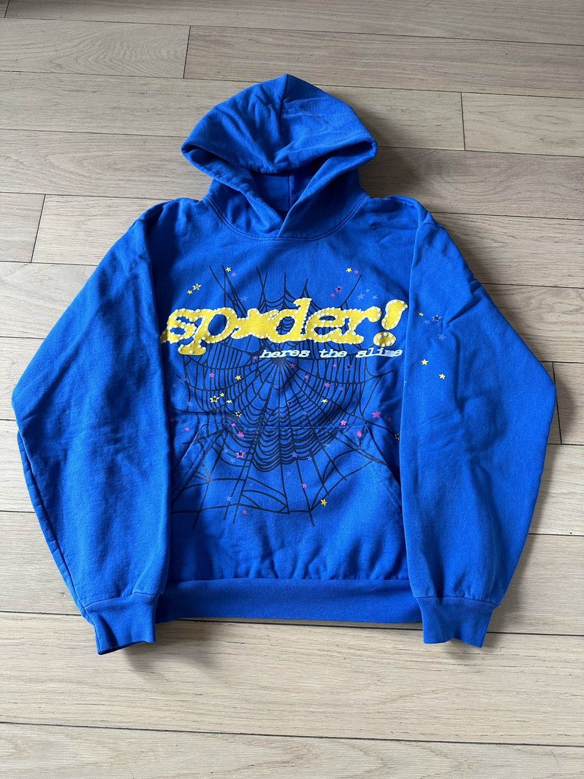 Spider Worldwide × Streetwear Sp5der Tc Hoodie Blue Grailed