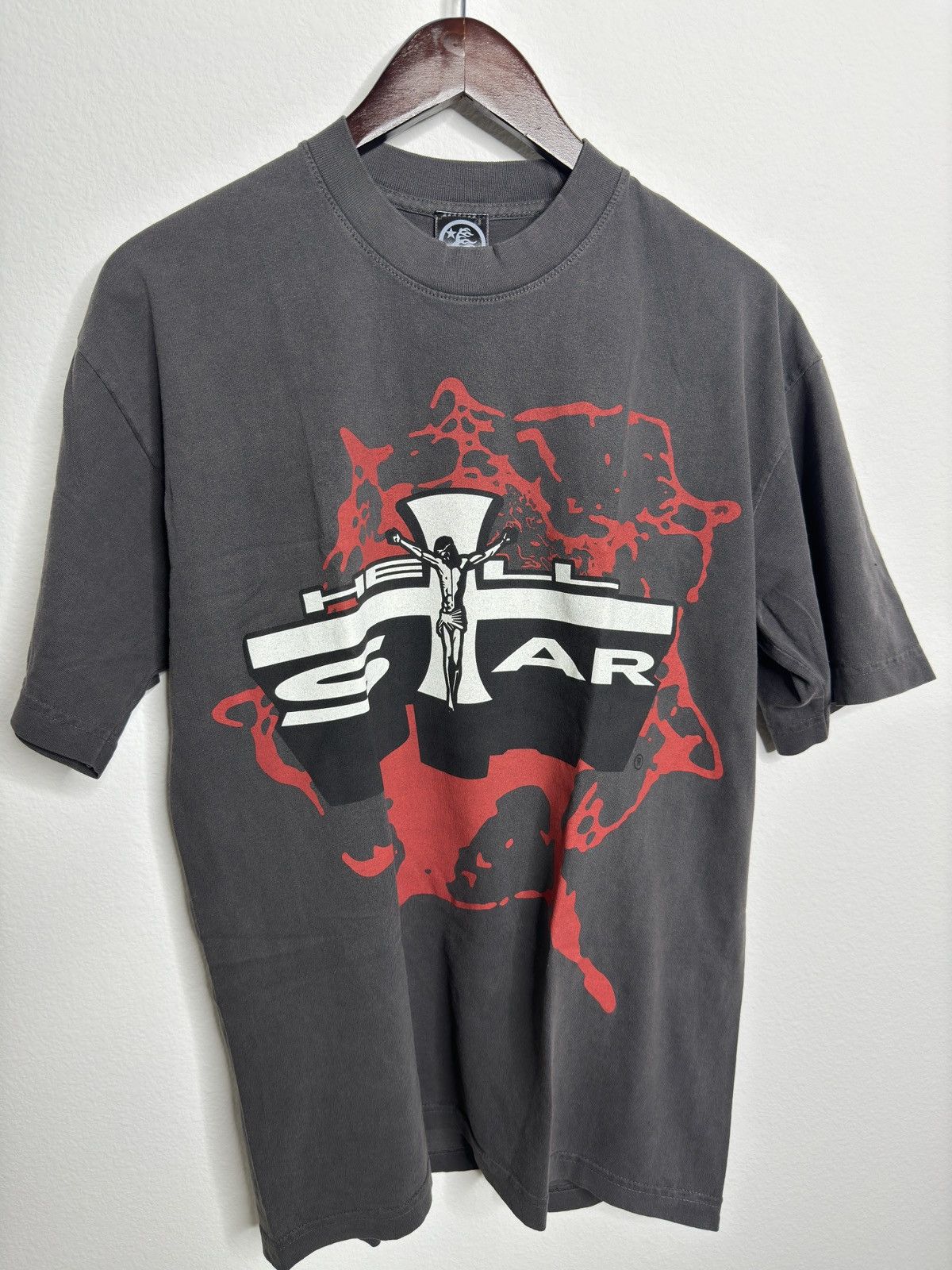 HELLSTAR Hellstar Studios Jesus Emblem Tee Vintage Black | Grailed