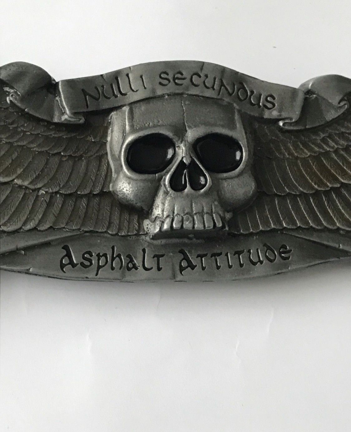 Brand BERGAMOT belt buckle biker skull Asphalt Attidute | Grailed