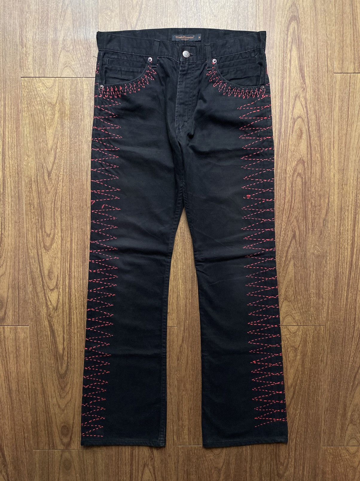 Undercover SS03 Undercover Scab "Giz Stitch" Flare Pants | Grailed